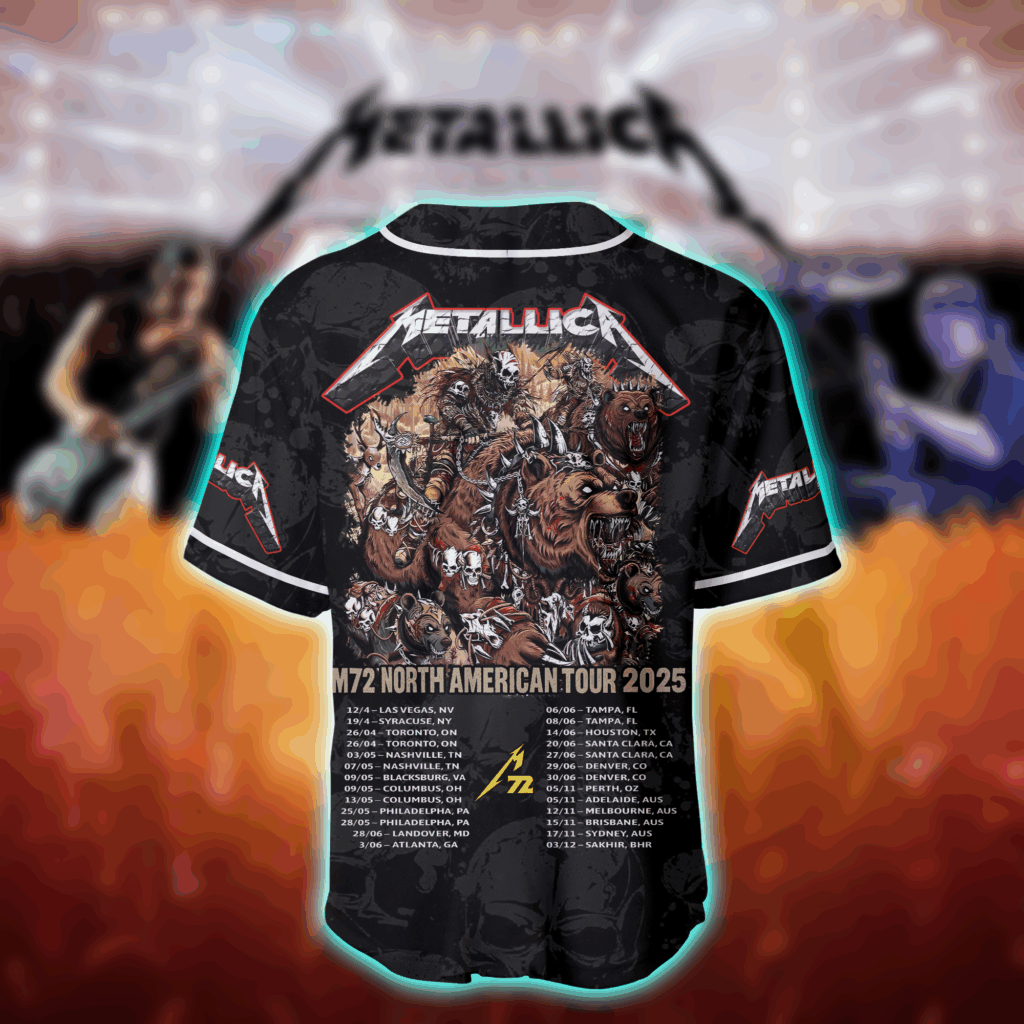 Metallica Denver 2025 Baseball Jersey – M72 Tour Merch – June 27 ...
