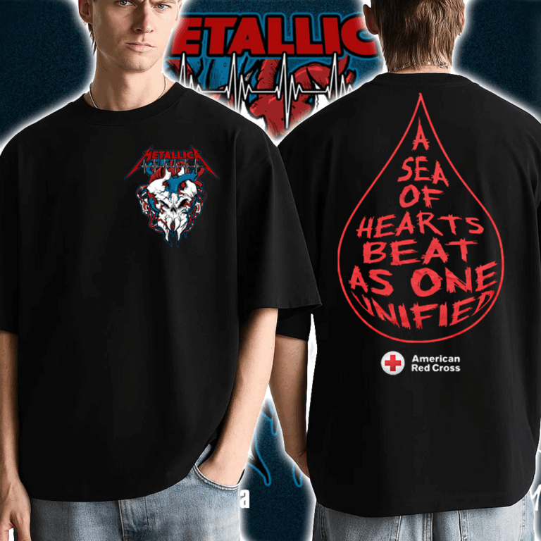 Metallica Red Cross Limited Edition T‑Shirt – Give Where You Live ...