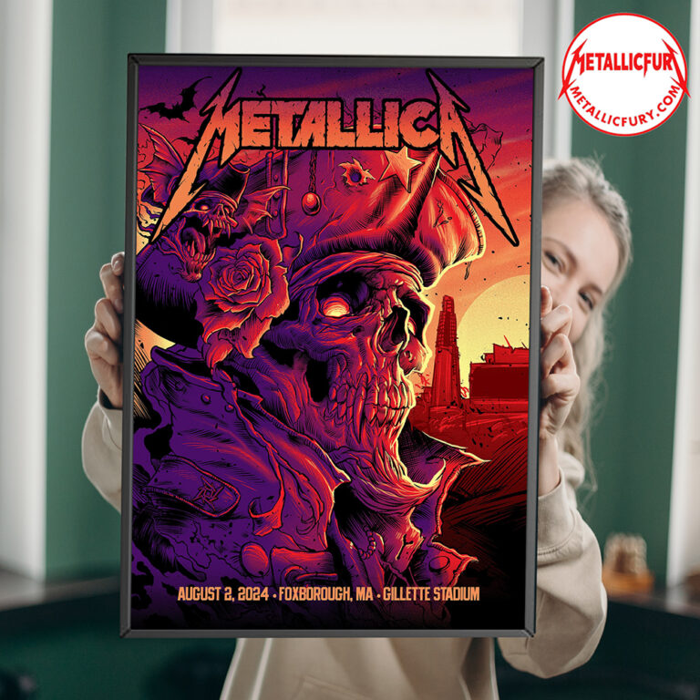Metallica M72 World Tour Foxborough Poster – Gillette Stadium, August 2 ...