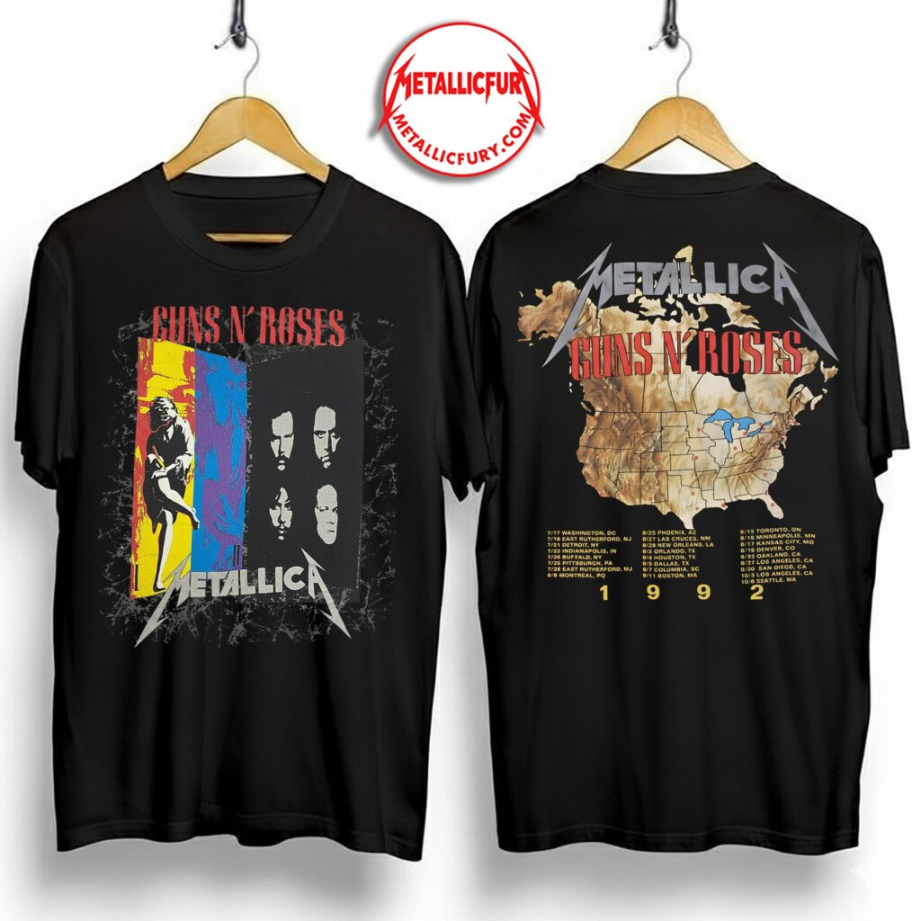 Metallica x Guns N’ Roses 1992 Tour T-Shirt – Classic Rock ...