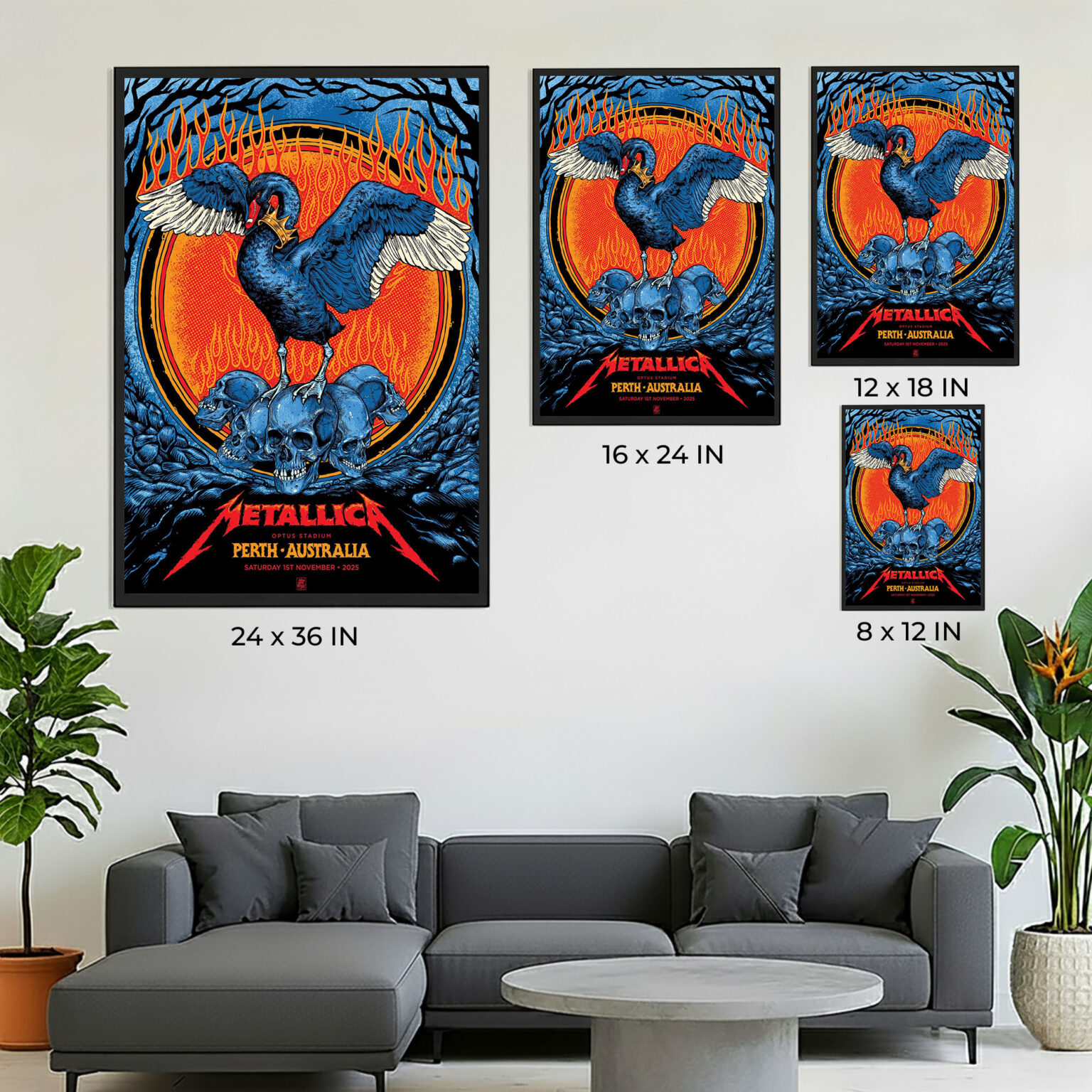 Metallica M72 Perth 2025 Poster – November 1, 2025 – Optus Stadium ...