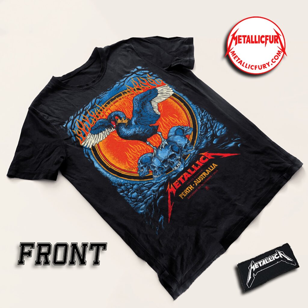 Metallica M72 Perth 2025 Two-Sided T-Shirt – November 1, 2025 – Optus ...