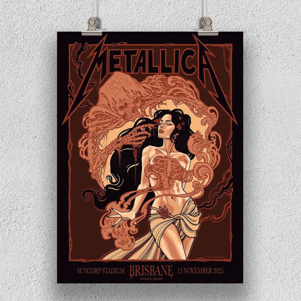 Metallica M72 Tour Merch Poster – Brisbane, Australia – November 12 ...