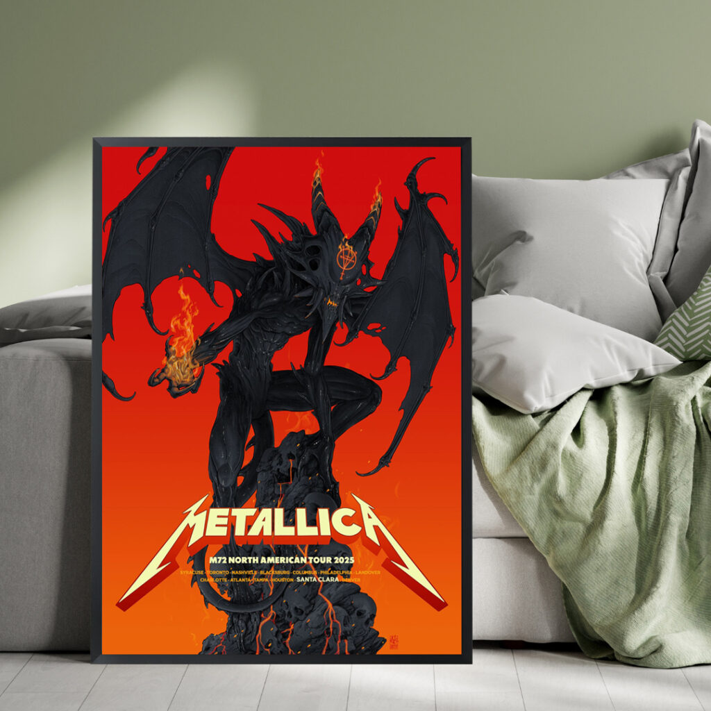 Metallica M72 2025 Pop-Up Shop Poster In Santa Clara, California At ...