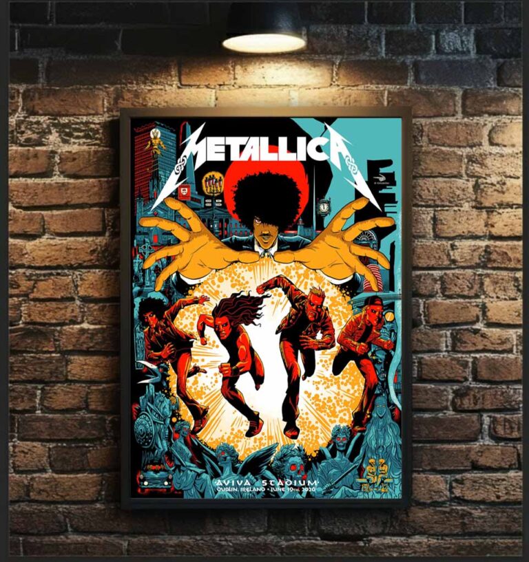 Metallica M72 Dublin 2026 Phil Lynott Poster - Night 1, June 19 at ...